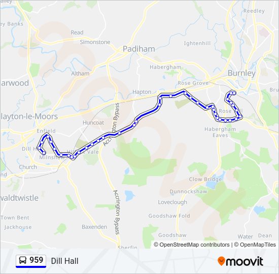 959 Route: Schedules, Stops & Maps - Dill Hall (Updated)