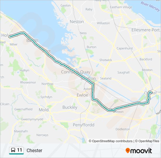 11 Route: Schedules, Stops & Maps - Chester (Updated)