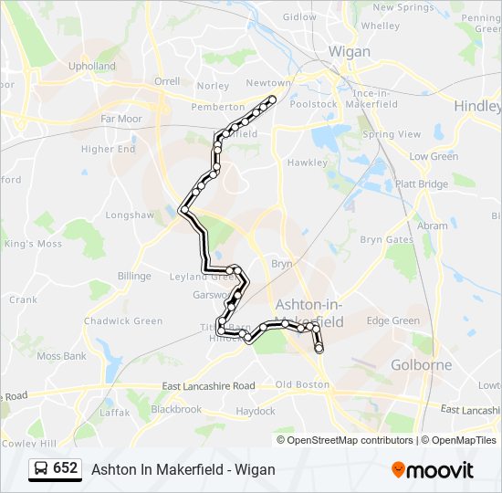 652 Route: Schedules, Stops & Maps - Ashton-In-Makerfield (Updated)