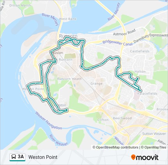 3a Route: Schedules, Stops & Maps - Weston Point (Updated)