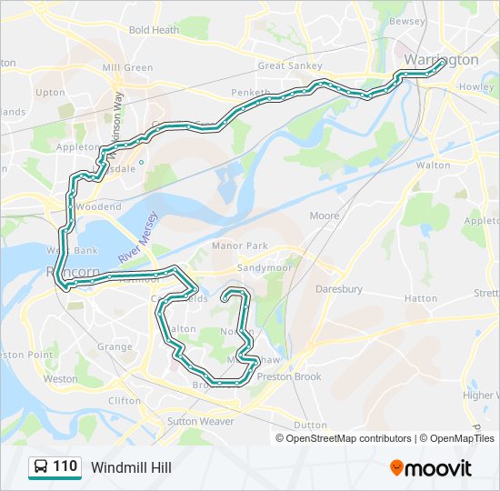 110 Route: Schedules, Stops & Maps - Windmill Hill (Updated)