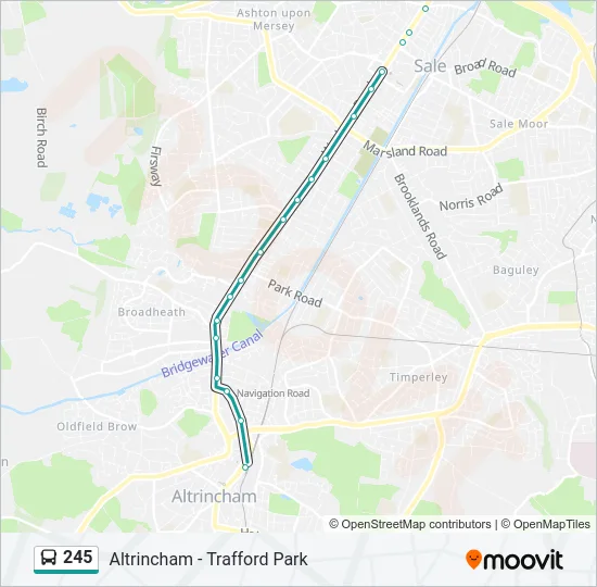 245 Route: Schedules, Stops & Maps - Altrincham (Updated)