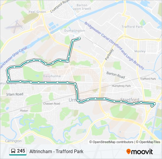 245 Route: Schedules, Stops & Maps - Stretford (Updated)