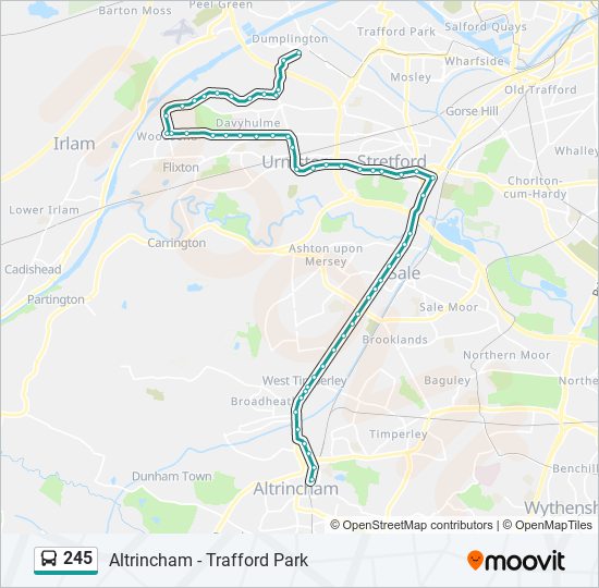 245 Route: Schedules, Stops & Maps - The Trafford Centre (Updated)