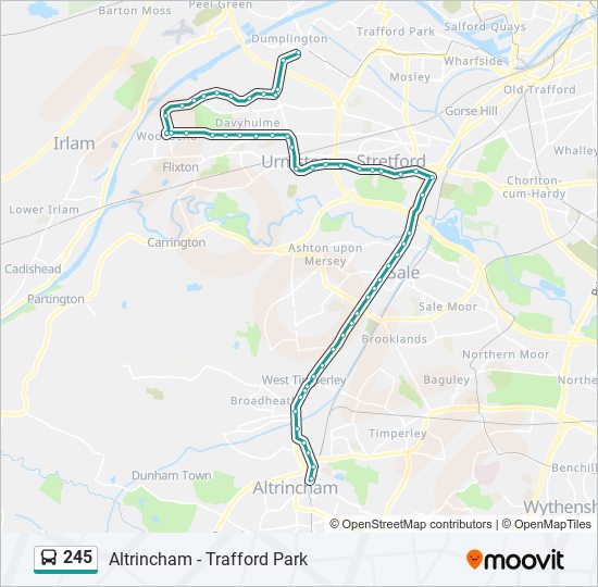 245 Route: Schedules, Stops & Maps - The Trafford Centre (Updated)