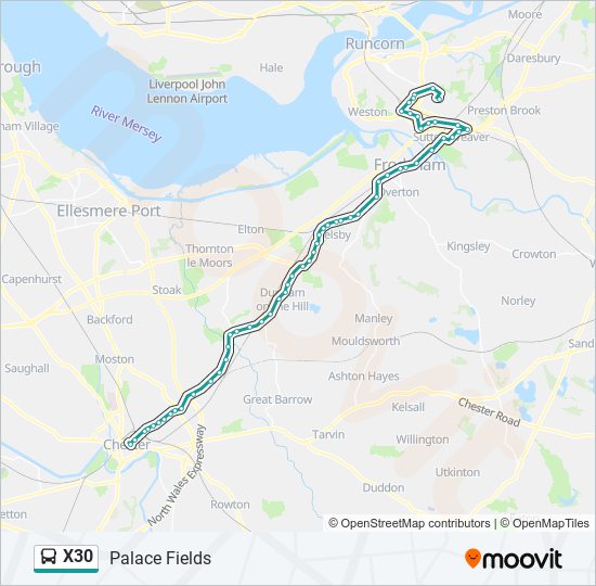 x30 Route: Schedules, Stops & Maps - Palace Fields (Updated)