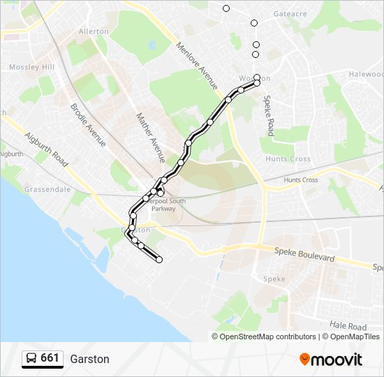 661 Route: Schedules, Stops & Maps - Garston (Updated)