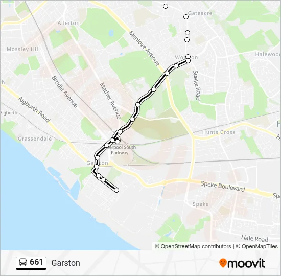 661 Route: Schedules, Stops & Maps - Garston (Updated)