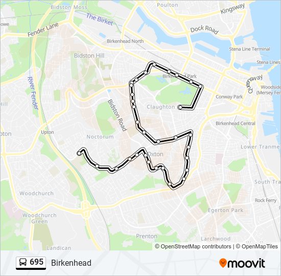 695 Route: Schedules, Stops & Maps - Noctorum (Updated)