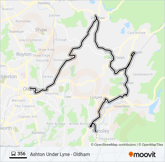 356 Route: Schedules, Stops & Maps - Oldham (Updated)