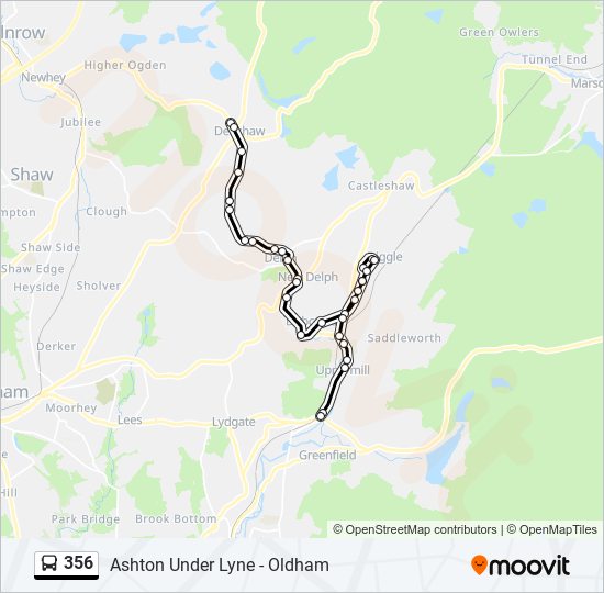 356 Route: Schedules, Stops & Maps - Denshaw (Updated)
