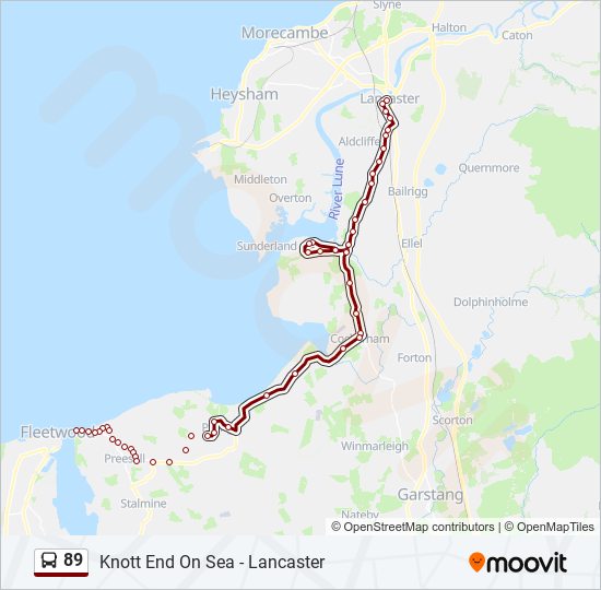 89 Route: Schedules, Stops & Maps - Lancaster City Centre (Updated)