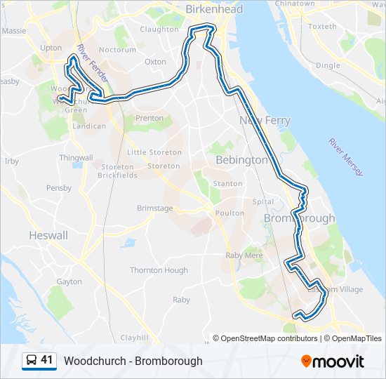 41 Route: Schedules, Stops & Maps - Arrowe Park (Updated)