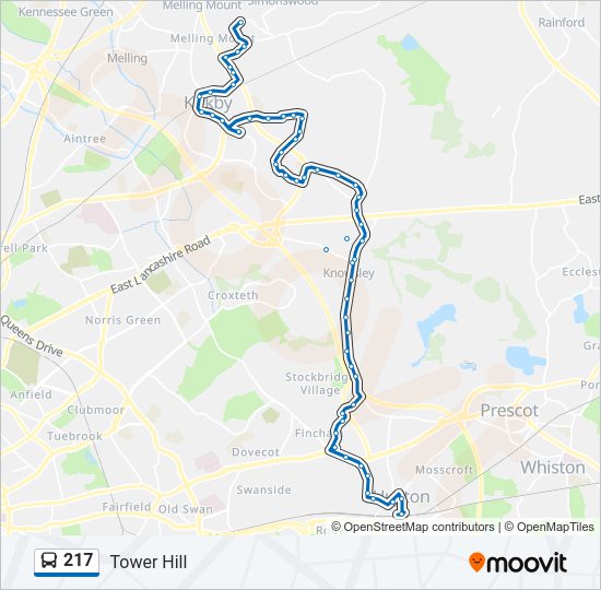 217 Route: Schedules, Stops & Maps - Tower Hill (Updated)