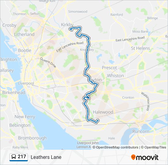 217 Route: Schedules, Stops & Maps - Leathers Lane (Updated)