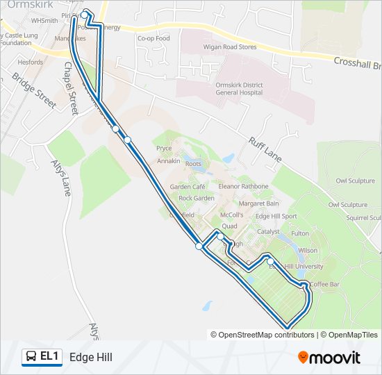 el1 Route: Schedules, Stops & Maps - Edge Hill (Updated)