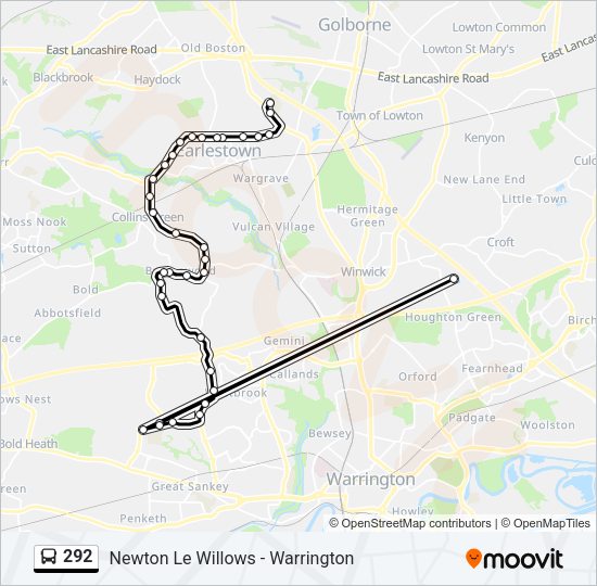 292 Route: Schedules, Stops & Maps - Lingley Green (Updated)