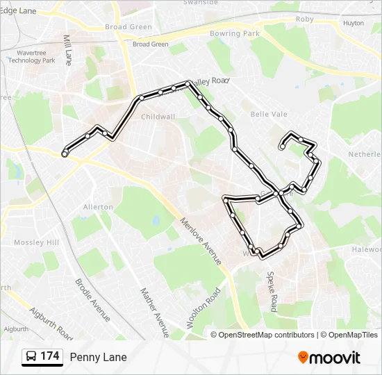 174 Route: Schedules, Stops & Maps - Penny Lane (Updated)