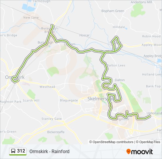 312 Route: Schedules, Stops & Maps - Hall Green (Updated)