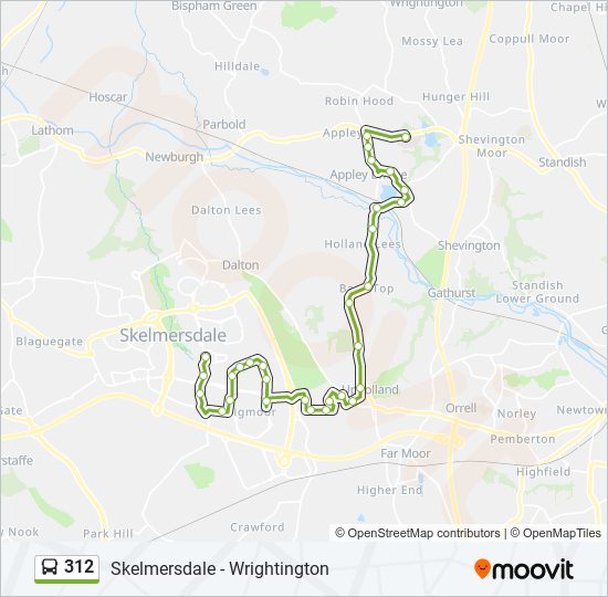 312 Route: Schedules, Stops & Maps - Skelmersdale (Updated)