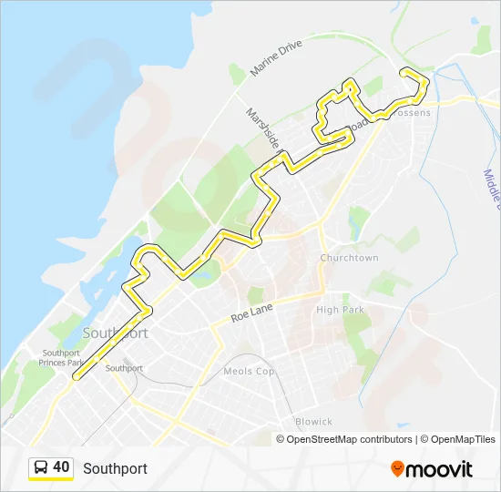 40 Route: Schedules, Stops & Maps - Southport (Updated)