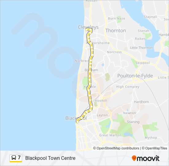 7 Route: Schedules, Stops & Maps - Blackpool Town Centre (Updated)