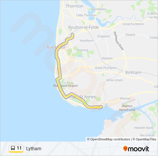 11 Route: Schedules, Stops & Maps - Lytham (Updated)