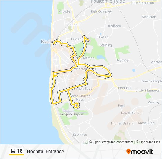 18 Route: Schedules, Stops & Maps - Hospital Entrance (Updated)
