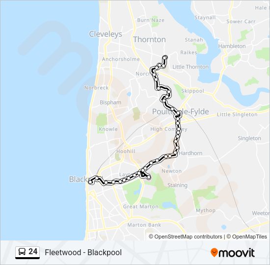 24 Route: Schedules, Stops & Maps - Centre (Updated)