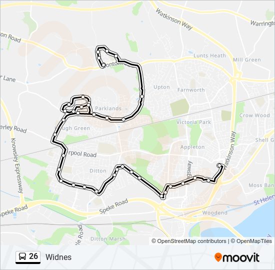 26 Route: Schedules, Stops & Maps - Cronton (Updated)