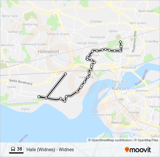38 Route: Schedules, Stops & Maps - Ditton (Updated)