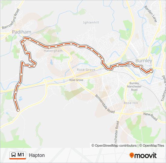 M1 Route: Schedules, Stops & Maps - Hapton (Updated)