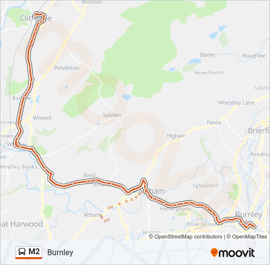 m2 Route: Schedules, Stops & Maps - Burnley (Updated)