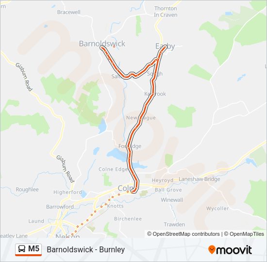 m5 Route: Schedules, Stops & Maps - Barnoldswick (Updated)