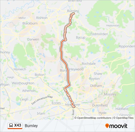 x43 Route: Schedules, Stops & Maps - Burnley (Updated)