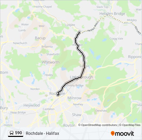 590 Route: Schedules, Stops & Maps - Rochdale (Updated)