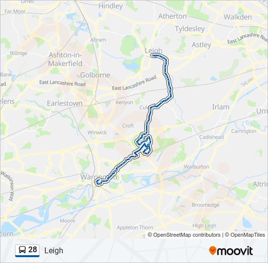 28 Route: Schedules, Stops & Maps - Leigh (Updated)