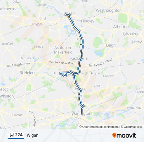22a Route: Schedules, Stops & Maps - Wigan (Updated)