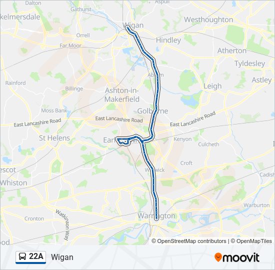 22a Route Schedules Stops Maps Wigan Updated 22a Route Schedules Stops Maps Wigan Updated