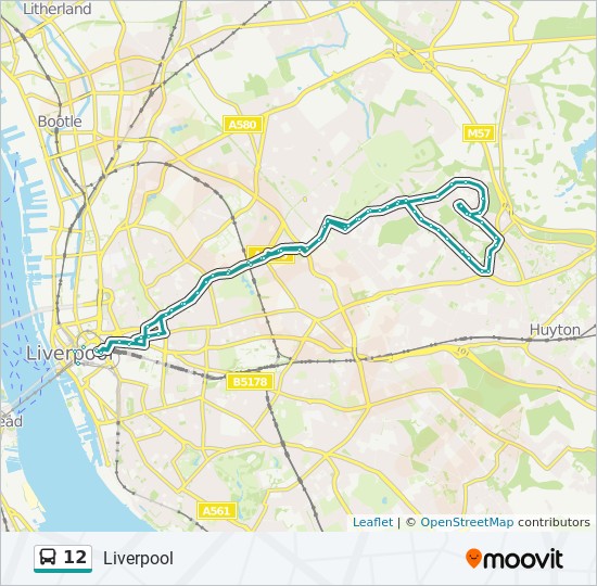 12 Route: Schedules, Stops & Maps - Liverpool