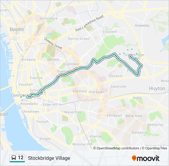 12 Route: Schedules, Stops & Maps - Stockbridge Village (Updated)