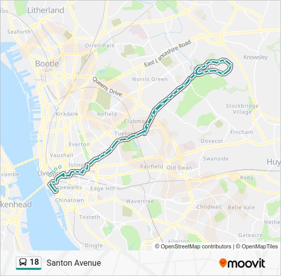18 Route: Schedules, Stops & Maps - Santon Avenue (Updated)