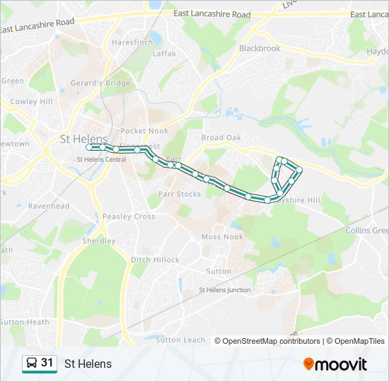 31 Route: Schedules, Stops & Maps - St Helens (Updated)