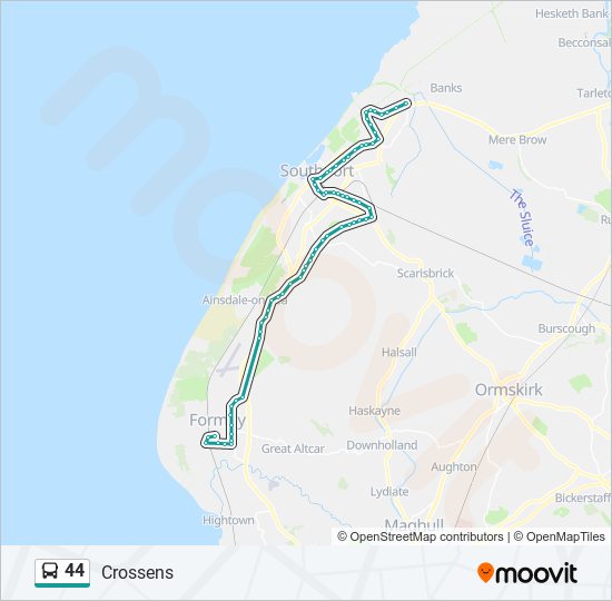 44 Route: Schedules, Stops & Maps - Crossens (Updated)