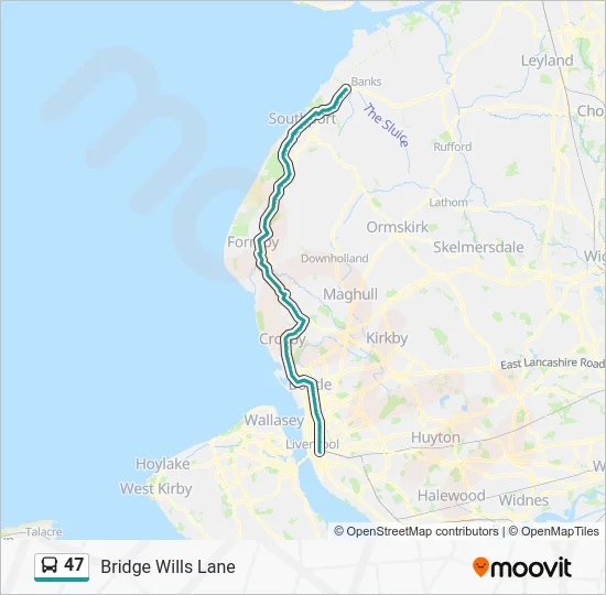 47 Route: Schedules, Stops & Maps - Bridge Wills Lane (Updated)