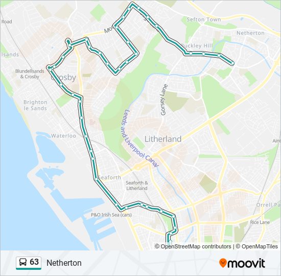 63 Route: Schedules, Stops & Maps - Netherton (Updated)