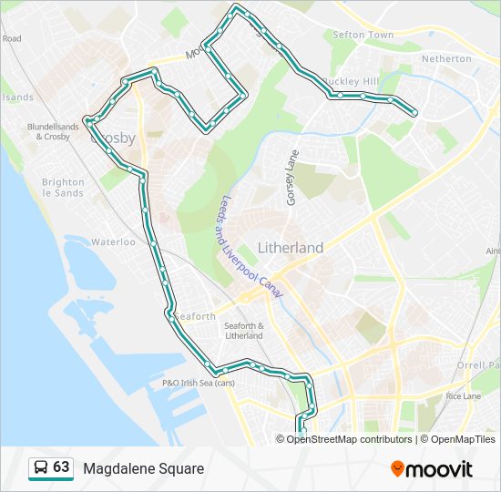 63 Route: Schedules, Stops & Maps - Magdalene Square (Updated)