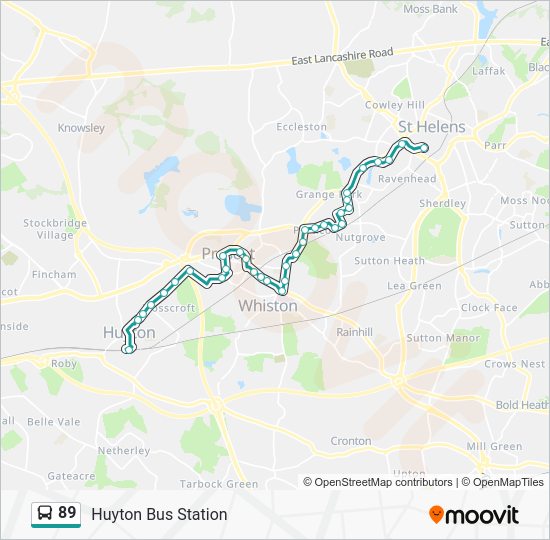 89 Route: Schedules, Stops & Maps - Huyton Bus Station (Updated)