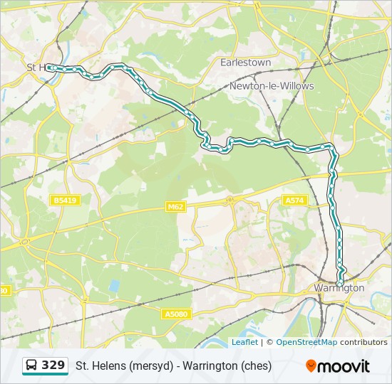 329 Route: Schedules & Stops - Warrington