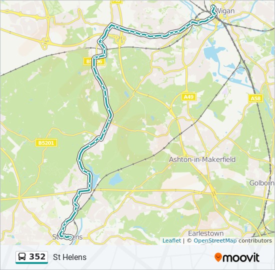 352 Route: Schedules, Stops & Maps - St Helens